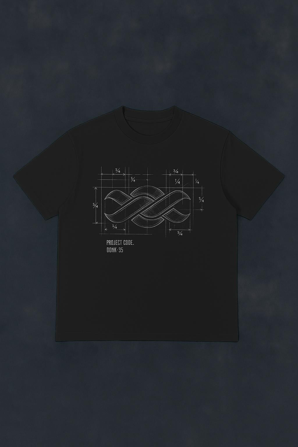 Black Blueprint Sketch T-Shirt – OQDA